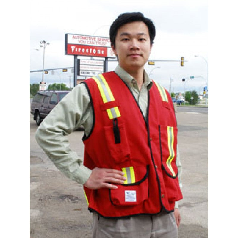 UltraSoft Unlined Vest with stripes Orange – Pure Environmental ...